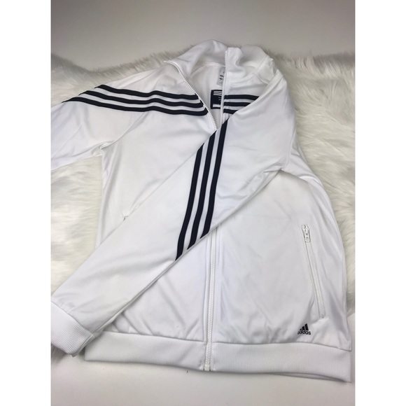adidas | Jackets & Coats | Adidas Originals White Track Jacket Medium ...